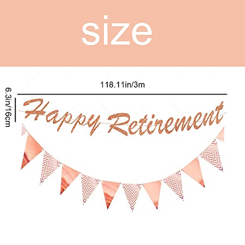 Retirement Banner Hanging Retirement Flag Creative Retirement Bunting for Wall and Balcony