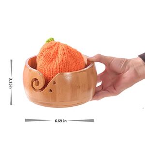 Bamboo Yarn Bowl,Large Yarn Bowl for Knitting and Crochet, Handmade Yarn Storage Organizer Holder, for Knitting Lover and Beginners