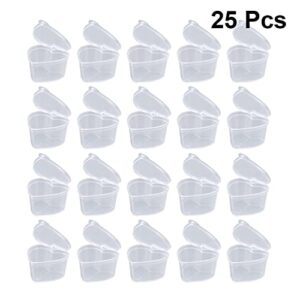 EXCEART 50 Pcs Transparent Heart Shaped Storage Containers Clear Heart Shape Plastic Storage Cases with Lids for Arts Crafts Storage Boxes Plastic Organizers Sewing Supplies Storage