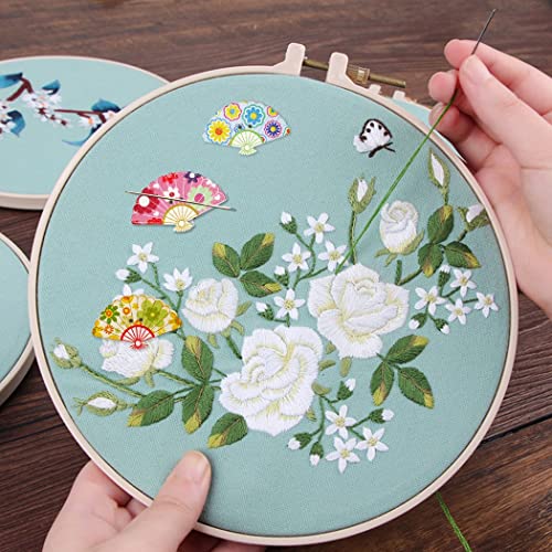 4 Pieces Fan Needle Minder，Magnetic Pin Holder for Cross Stitch, Needlework and Embroidery Accessories，Magnetic Needle Nanny