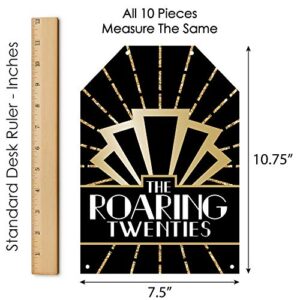 Big Dot of Happiness Roaring 20’s - Hanging Vertical Paper Door Banners - 1920s Art Deco Jazz Party Wall Decoration Kit - Indoor Door Decor