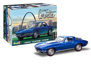 revell 85-4517 1967 corvette coupe model car kit 1:25 scale 116-piece skill level 4 plastic model building kit