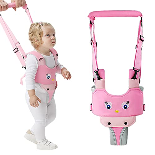 IULONEE Baby Walker, Handheld Kids Toddler Walking Harness Helper Assistant Protective Belt Child Activity Walker Adjustable Standing Up Walking Learning Helper for Toddler 7-24 Month (Pink)