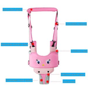 IULONEE Baby Walker, Handheld Kids Toddler Walking Harness Helper Assistant Protective Belt Child Activity Walker Adjustable Standing Up Walking Learning Helper for Toddler 7-24 Month (Pink)