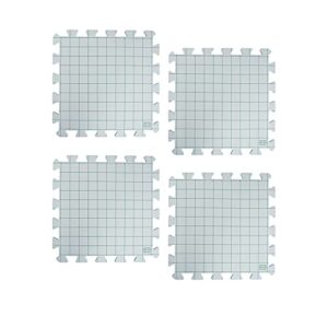 Boye Interlocking Needlepoint, Knitting, and Crochet Blocking Boards, 12'' W x 12'' L, 4pc, Black