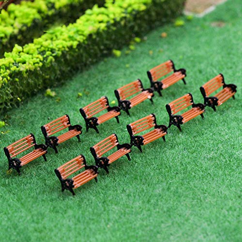 10pcs Park Benches Model Train 1:150 Bench 1.06cm or 0.42inch Chair Settee N Scale Railway Layout New