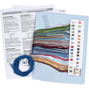 Dimensions 70-35406 Outdoor Adventure Counted Cross Stitch Set, 14 Cnt. Light Blue Aida, 11" x 14"