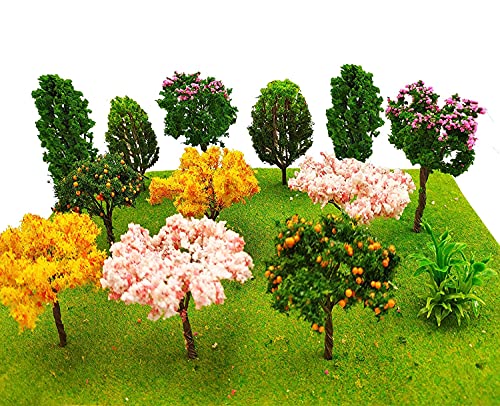 16 Pcs Miniature Fairy Garden Tree Plant Ornamentm, Mixed Model Trees 1-3 Inches, Miniature Dollhouse Pots Decor Moss Bonsai Micro Landscape DIY Craft Garden Ornament