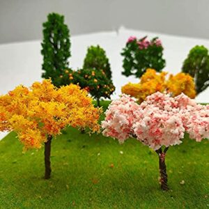 16 Pcs Miniature Fairy Garden Tree Plant Ornamentm, Mixed Model Trees 1-3 Inches, Miniature Dollhouse Pots Decor Moss Bonsai Micro Landscape DIY Craft Garden Ornament