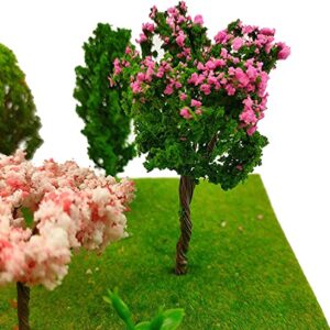 16 Pcs Miniature Fairy Garden Tree Plant Ornamentm, Mixed Model Trees 1-3 Inches, Miniature Dollhouse Pots Decor Moss Bonsai Micro Landscape DIY Craft Garden Ornament