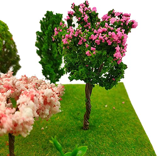 16 Pcs Miniature Fairy Garden Tree Plant Ornamentm, Mixed Model Trees 1-3 Inches, Miniature Dollhouse Pots Decor Moss Bonsai Micro Landscape DIY Craft Garden Ornament