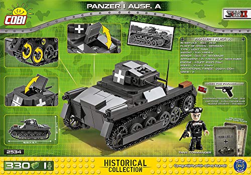 COBI 2534 Panzer I Ausf.A Building Blocks, Grey, Multicolor