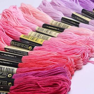 Premium Rainbow Color Embroidery Floss 140 Skeins Per Pack with Cotton for Cross Stitch Threads, Bracelet Yarn, Craft Floss, Aroic Embroidery Floss Set