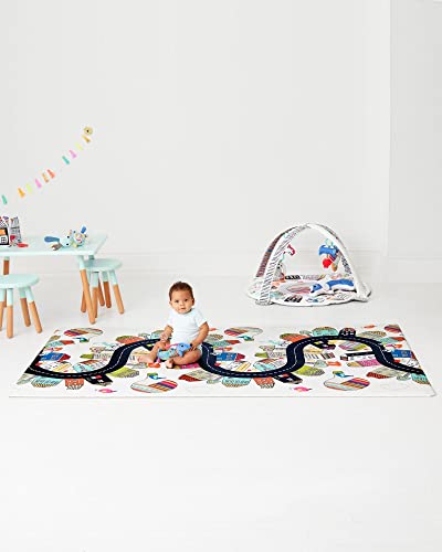 Skip Hop Baby Play Mat, Reversible Foam Floor Mat, 86" x 52", Vibrant Village