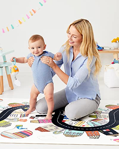 Skip Hop Baby Play Mat, Reversible Foam Floor Mat, 86" x 52", Vibrant Village