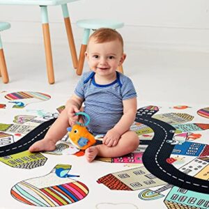 Skip Hop Baby Play Mat, Reversible Foam Floor Mat, 86" x 52", Vibrant Village