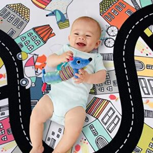 Skip Hop Baby Play Mat, Reversible Foam Floor Mat, 86" x 52", Vibrant Village