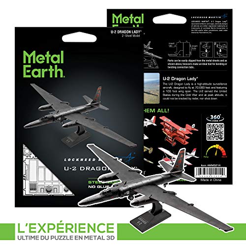 Metal Earth Lockheed Martin U-2 Dragon Lady Aircraft 3D Metal Model Kit Fascinations