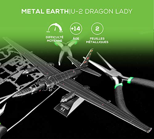 Metal Earth Lockheed Martin U-2 Dragon Lady Aircraft 3D Metal Model Kit Fascinations