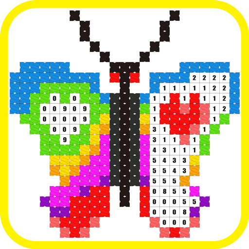 Stitch.io Coloring by Numbers Cross Stitch color game