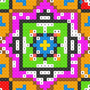 Stitch.io Coloring by Numbers Cross Stitch color game