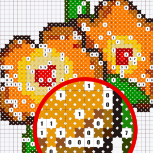 Stitch.io Coloring by Numbers Cross Stitch color game