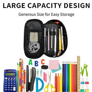 High Capacity Galaxy Pencil Pen Case for Boys Girls Teen, 3 Compartments Multifunction Pencil Box with Zipper Organizer Pencil Bag Stationery Pouch Supplies Office Stuff Makeup Bag