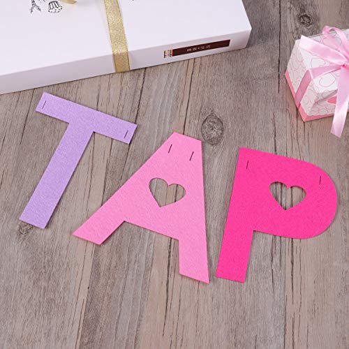 BinaryABC Happy Mother's Day Banners Bunting Garland Decoration,Capitalized Letter and Hearts Cutouts