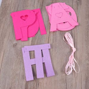 BinaryABC Happy Mother's Day Banners Bunting Garland Decoration,Capitalized Letter and Hearts Cutouts