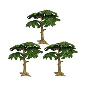 toyvian 3pcs tree model fake miniature trees train railways architecture landscape scenery simulated mini pine tree cypress model for diy scenery craft project size s