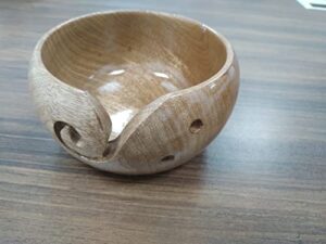 decorative yarn bowl weaving supply circular yarn storage bowl wooden for knitting crochet by sufy crafts (small-6x6x3 inch)