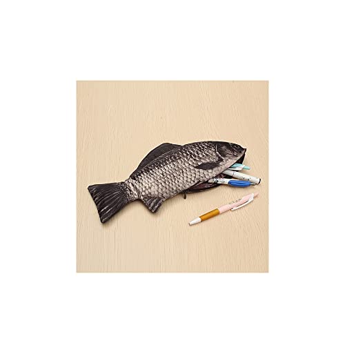 SolwDa Tin Pencil Box Pen with Zipper Realistic Case Pouch Shape Fish Bag Pen Pencil Make-up Office & Stationery