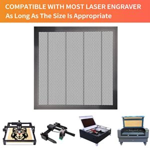 Honeycomb Laser Bed 400x400x22mm, Laser Honeycomb Bed for Laser Engraver and Cutter Machine, CO2 Engraver Cutting Machine, Laser Engraver Accessories, Smooth Edge, Aluminum(15.7x15.7x0.86in)