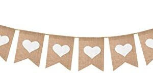 Shimmer Anna Shine Bride To Be Burlap Banner and Hearts Burlap Banner for Bridal Shower, Bachelorette, Engagement and Wedding Party Decorations