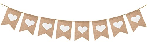 Shimmer Anna Shine Bride To Be Burlap Banner and Hearts Burlap Banner for Bridal Shower, Bachelorette, Engagement and Wedding Party Decorations