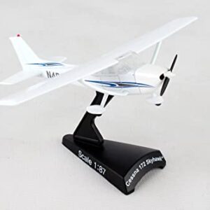 Daron Worldwide Trading Postage Stamp PS5603-2 Cessna 172 SkyHawk 1:87 Diecast Display Model, White