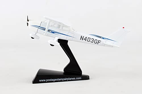 Daron Worldwide Trading Postage Stamp PS5603-2 Cessna 172 SkyHawk 1:87 Diecast Display Model, White