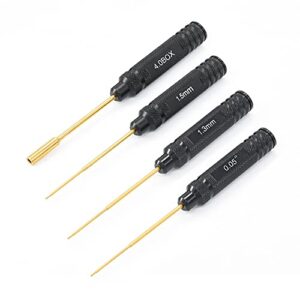 aei 4pcs scx24 1:24 rc car tool set 0.05” 1.3mm 1.5mm 4.0mm(box) titanium hexagon screwdriver rc repair wrench tools kit for axial scx24