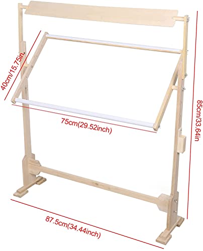 DNYSYSJ Embroidery Frame Stand,Wooden Cross Stitch Frame Rack Adjustable Home Desktop Embroidery Floor Stand Large Size Needlework Kits