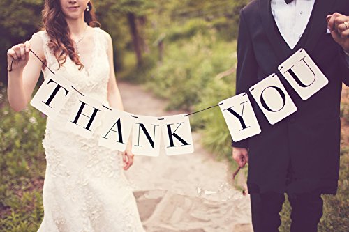 MagicW Thank You Bunting Wedding Banner Wedding Party Banner Garland Sign Photo Props Hanging D¨¦cor Wedding Party Decoration