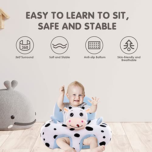 Petyoung Cute Baby Sofa Cover, Baby Support Seat Cover Washable Baby Learning Seat Plush Shell Chairs Cushion for Infants Toddler - NO Filling