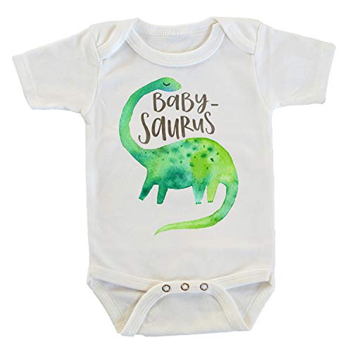 Witty and Bitty Babysaurus Green Dinosaur T Rex Onesie/Bodysuit (3-6 months)