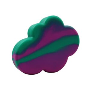 1pc Silicone Container Wax Large 85ml Cloud Shape Non Stick Multi Use Storage Oil Jar Purple/Green by ooDuo