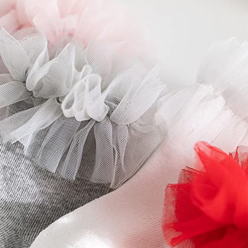 Baby Girl Princess Ruffle Lace Socks Toddler Girls Fluffy Tulle Socks Newborn Baby Dress Socks (6Pairs-A, M(2-3 Years))