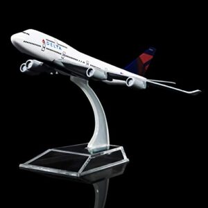 24-Hours Delta Boeing 747 Plane Model Alloy Metal Airplane Models Die-cast 1:400