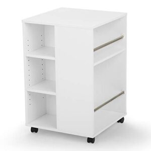 arrow 81100 portable 4 sided thread, ribbon and craft storage organization cube, white finish