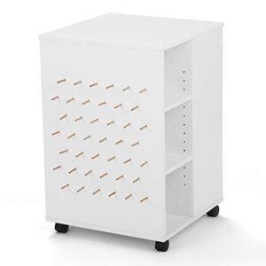 Arrow 81100 Portable 4 Sided Thread, Ribbon and Craft Storage Organization Cube, White Finish