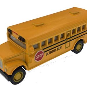 KiNSMART Mini School Bus 2.5" Die Cast Metal Model Toy Car