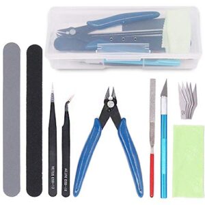 keadic 9pcs gundam model tools kit hobby building tools craft set for basic model building, repairing and fixing