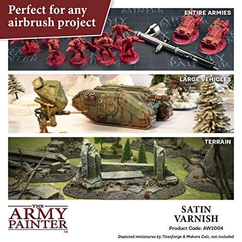 The Army Painter Warpaints Air Airbrush Satin Varnish 18ml Acrylic Paint for Airbrush, Wargaming and Modelling